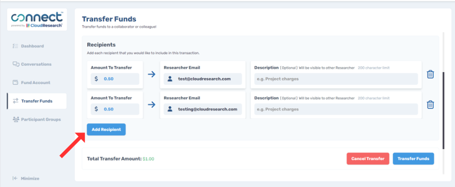 How do I Fund my Connect Account? – Connect - Researcher