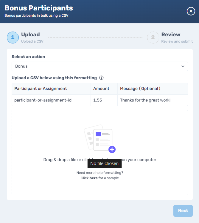 Manage Participants – Connect - Researcher