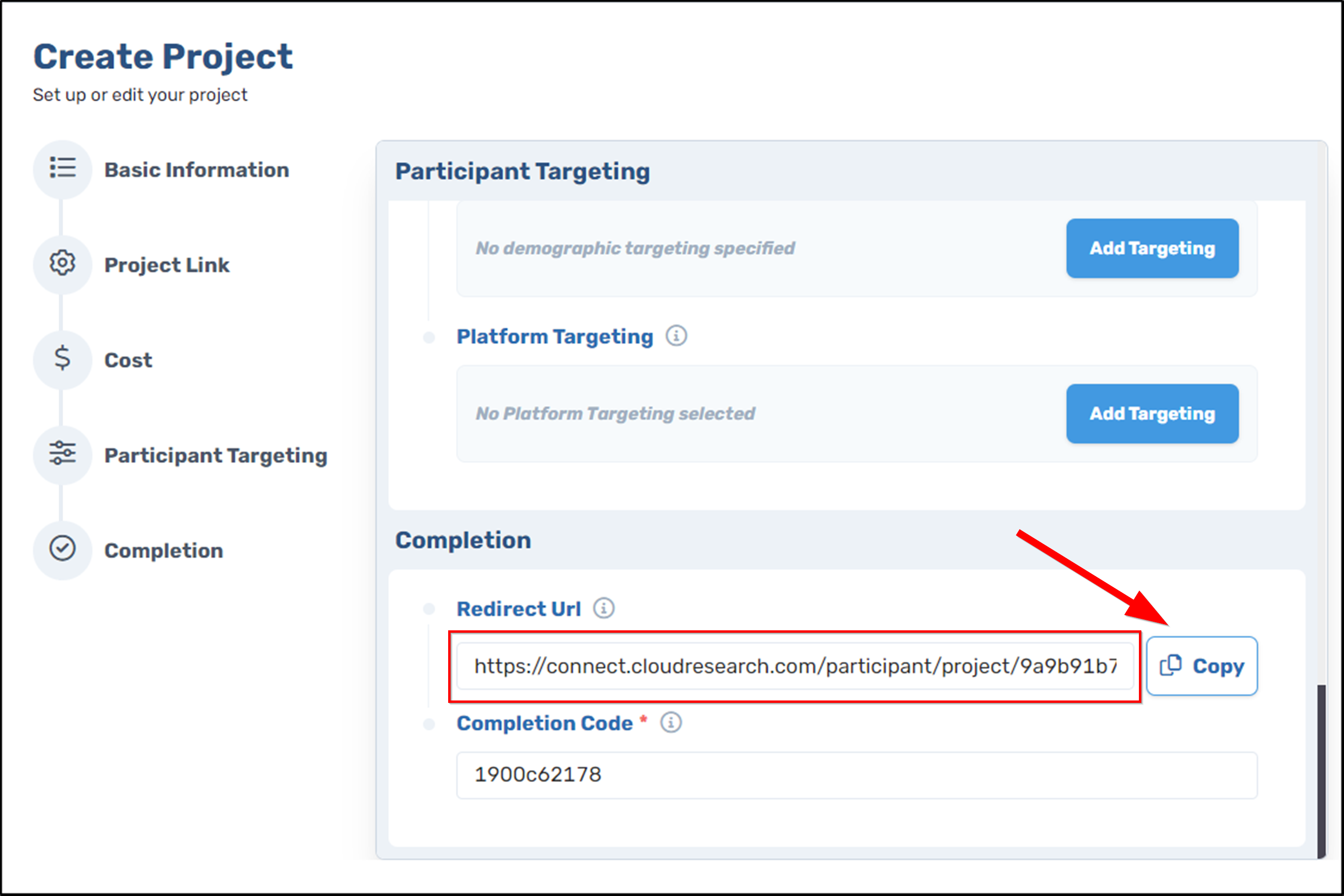 Project Completion – Connect - Researcher